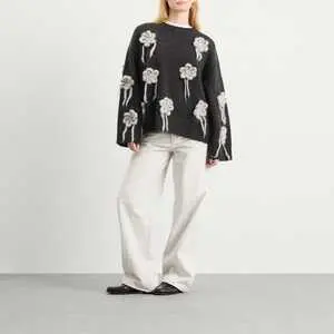 GANNI Crochet Flowers Knitted Jumper