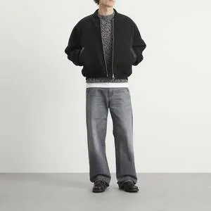 Studio Nicholson Shearling Leather Bomber Jacket