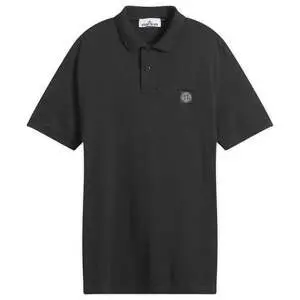 Stone Island Patch Logo Polo - Black