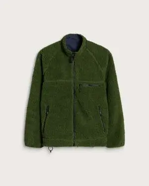 Gramicci Reversible Sherpa Fleece Jacket - Olive/navy