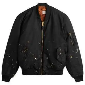 Mastercraft Union Washed Nylon Bomber Jacket - Black