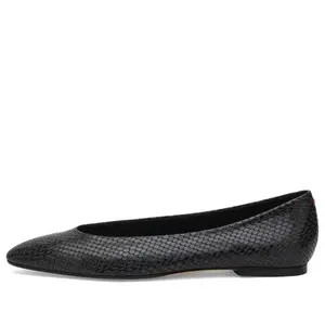 AeydĒ Ellie Snake Print Almond Toe Flats Shoes - Moss