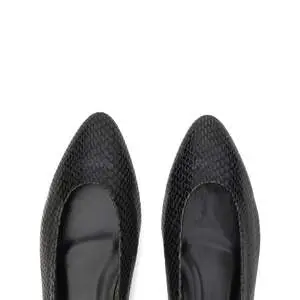 AeydĒ Ellie Snake Print Almond Toe Flats Shoes