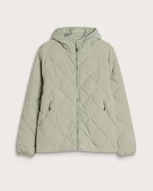 HIKING PATROL Base Grid Lt Down Hooded Jacket - Thyme