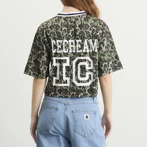 ICECREAM Cropped Football Jersey T-shirt