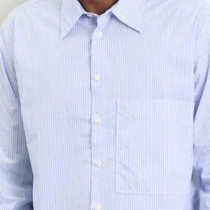 Universal Works Office Stripe Square Pocket Shirt