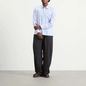 Universal Works Office Stripe Square Pocket Shirt