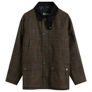 Barbour Bedale Check Wool Jacket - Brown