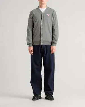 Play Comme Des Garcon Pink Heart Cardigan