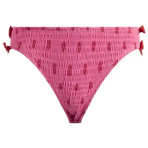 DAMSON MADDER Shirred Bow Bikini Bottom - Pink
