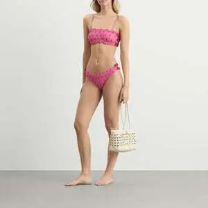 DAMSON MADDER Shirred Bow Bikini Bottom