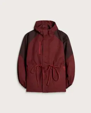 DAMSON MADDER Liu Shower Proof Raincoat Jacket - Burgundy