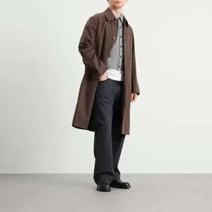 Dries Van Noten Water Repellent Double Faced Cotton Coat Jacket
