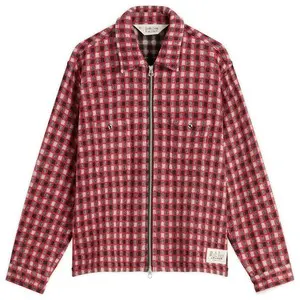 BRAIN DEAD Check Mate Flannel Zip Shirt