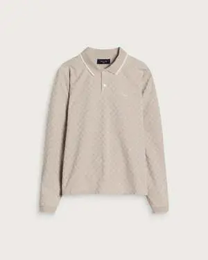 DIME Jacquard Long Sleeve Polo