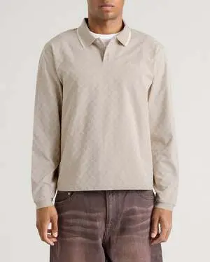 DIME Jacquard Long Sleeve Polo