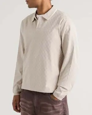 DIME Jacquard Long Sleeve Polo