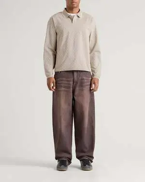 DIME Jacquard Long Sleeve Polo
