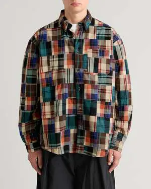 FRIZMWORKS Madras Patchwork Relaxed Shirt