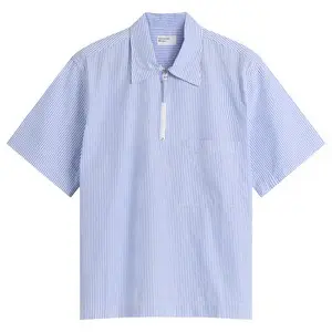 Universal Works Nipon Stripe Ewan Shirt - Sky/white