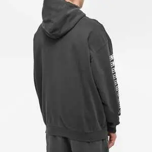 Balenciaga Embroidered Sleeve Bb Logo Popover Hoody