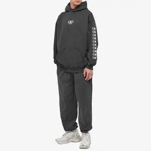 Balenciaga Embroidered Sleeve Bb Logo Popover Hoody