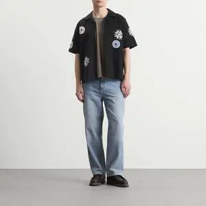 WAX LONDON Didcot Round Applique Vacation Shirt