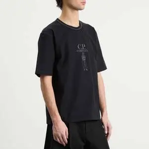 C.P. COMPANY 30/2 Embroidered British Sailor Logo T-shirt