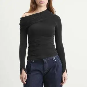 PEACHY DEN The Kylie Cold Shoulder Top