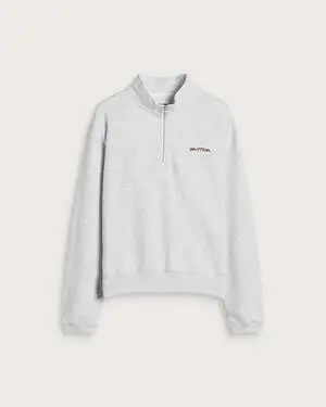 BUTTER GOODS Panel 1/4 Zip Sweatshirt - Ash