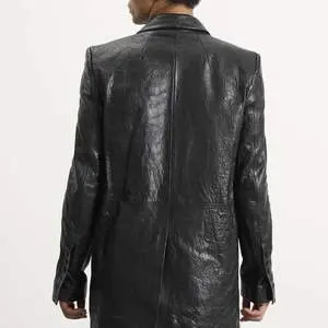 Rick Owens Leather Blazer Jacket