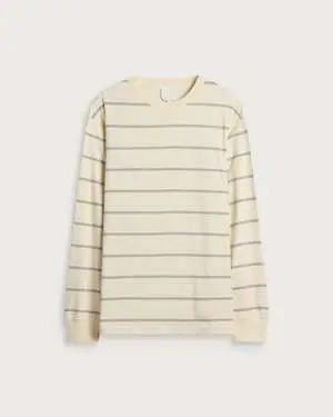 A.p.c. Hugo Stripe Long Sleeve T-shirt - Ecru