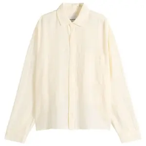 MKI MIYUKI ZOKU Loose Weave Check Box Dress Shirt - Bone