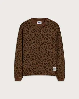 BUTTER GOODS Waffle Long Sleeve T-shirt - Leopard