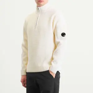 C.P. COMPANY Half Zip Lambswool Jumper
