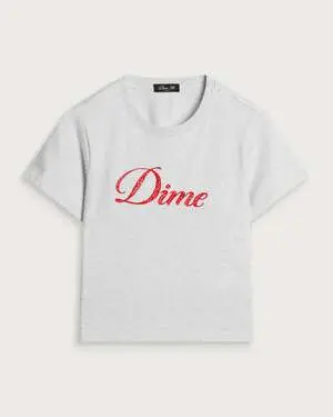 DIME Cursive Crotchet Baby T-shirt - Ash