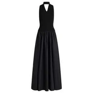ST. AGNI Knit Halter Backless Dress