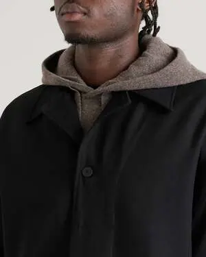 Studio Nicholson Rrick Tech Wool Open Collar Shirt