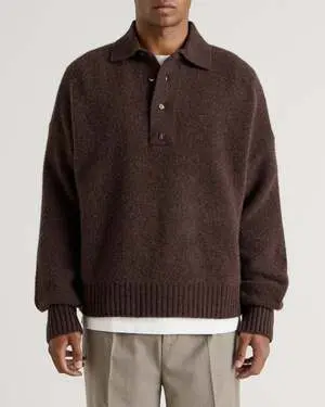 DANIEL SIMMONS Long Sleeve Knit Polo