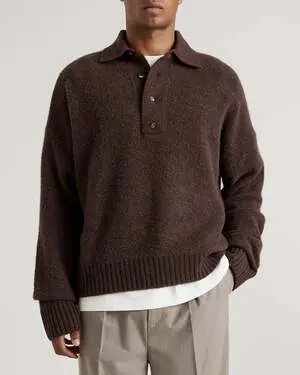 DANIEL SIMMONS Long Sleeve Knit Polo