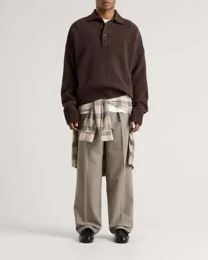 DANIEL SIMMONS Long Sleeve Knit Polo