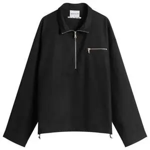 MKI MIYUKI ZOKU Suiting Quarter Zip Sweatshirt - Black