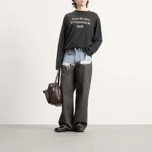 Acne Studios 1981 Trompe L’oeil Pinstripe Print Jeans
