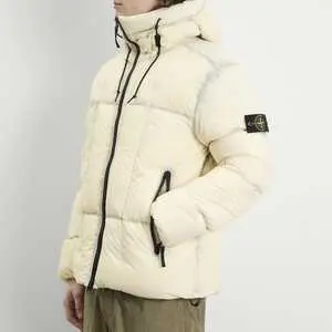 Stone Island Seam Faded Light Nylon Tela Down Jacket
