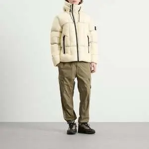 Stone Island Seam Faded Light Nylon Tela Down Jacket