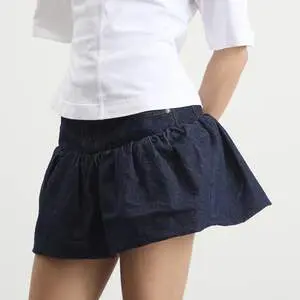 GANNI Denim Bubble Mini Skirt