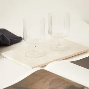 FERM LIVING Ripple Wine Glasses Set Of 2