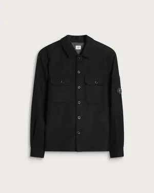 C.P. COMPANY Felt Lens Overshirt - Black