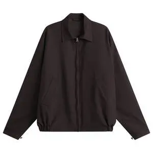 KAPTAIN SUNSHINE Wool Poplin Zip Blouson - Espresso