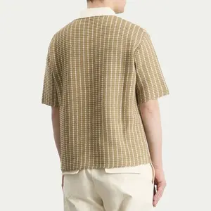 JIL SANDER Cotton Bi-colour Net Stitch Polo